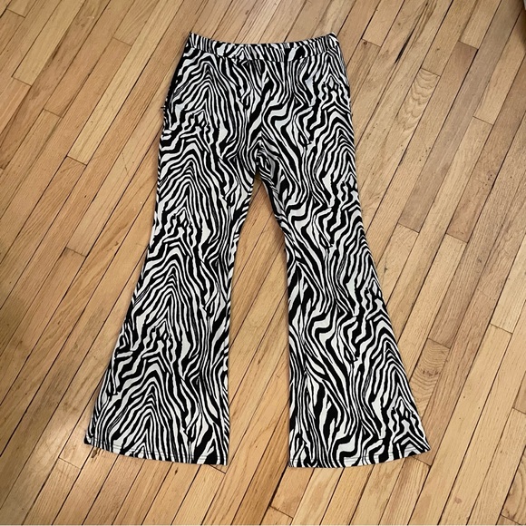 SHEIN | Pants & Jumpsuits | Zebra Flareleg Pants | Poshmark
